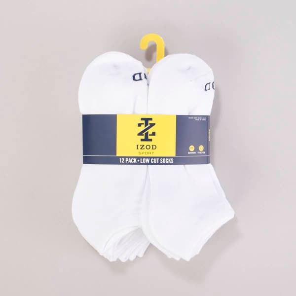 Mens IZOD® 12pk. Athletic Low Cut Socks - Boscov's