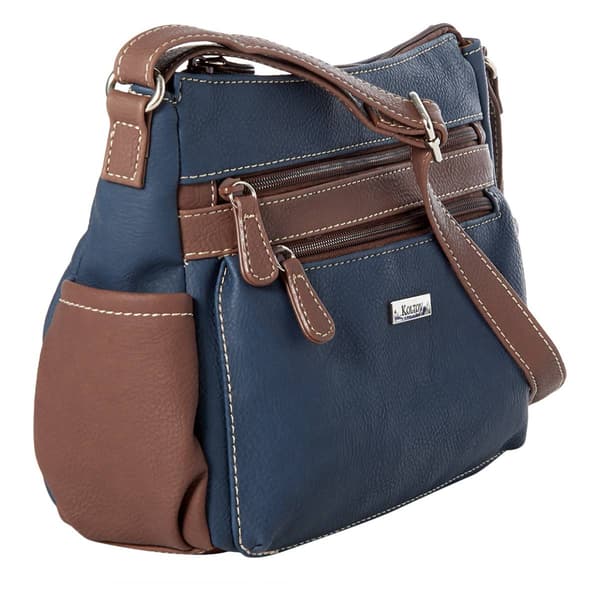 Koltov Naomi Large Two-Tone Crossbody - Indigo/Chocolate - Boscov's