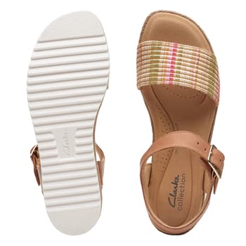 Womens Clarks® Collections Lana Shore Striped Platform Sandals - Boscov's