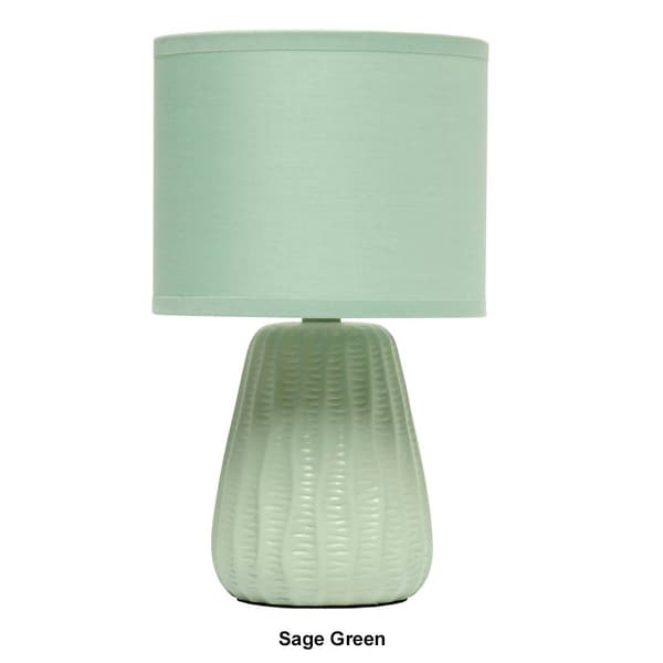 Simple Designs 11in. Modern Ceramic Texture Table Lamp - Boscov's