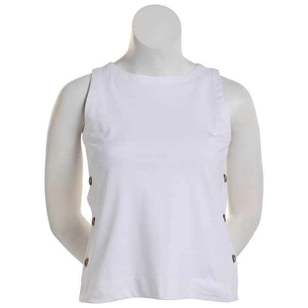 Petite Preswick & Moore® Solid Side Button Tank Top - Boscov's