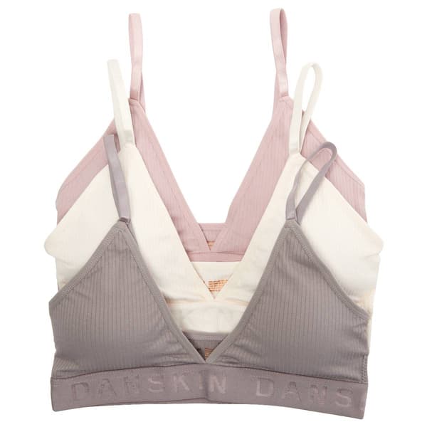 Womens Danskin 3pk Seamless Rib Triangle Bralettes DS5175-3PKAM - Boscov's