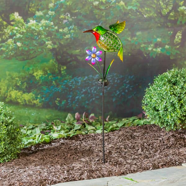 Evergreen Hummingbird Solar Garden Stake - Boscov's