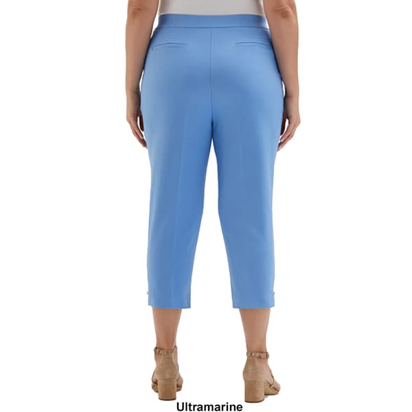 Plus Size Rafaella® Satin Twill Capri Pants with Grommet Detail - Boscov's