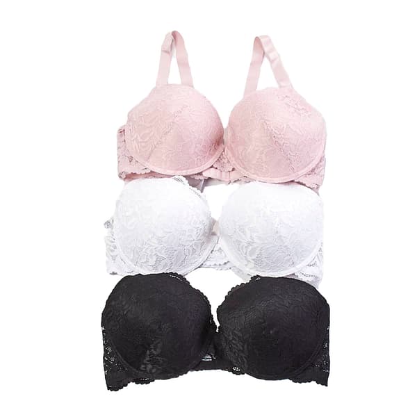 Plus Size Kathy Ireland 3pk. Push-Up Lace Bras - 3PKBRA820 - Boscov's