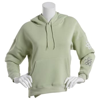 Juniors No Comment Flower Power Fleece Drawstring Hoodie - Boscov's