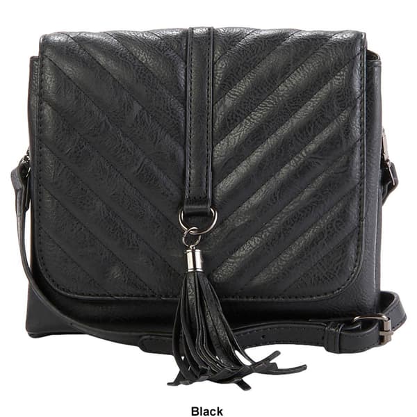 Sam & Hadley Tassel Quilted Flap Crossbody - Boscov's