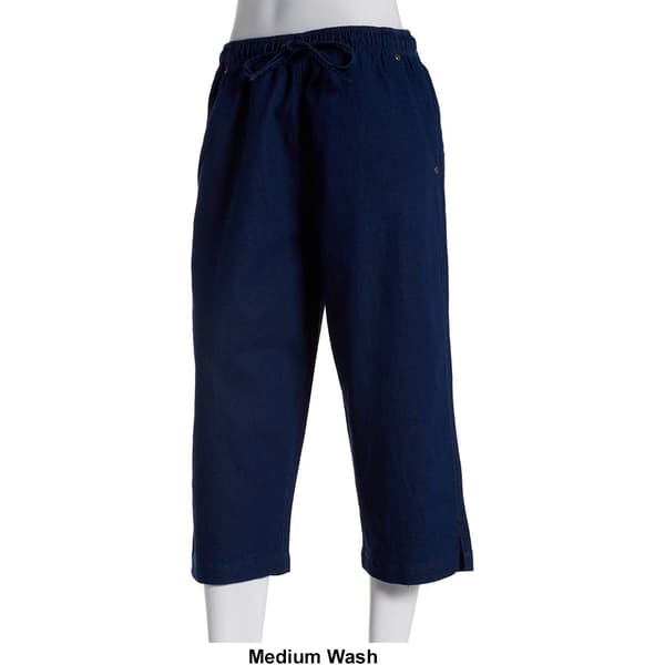 Womens Hasting & Smith Solid Denim Capri Pants - Boscov's