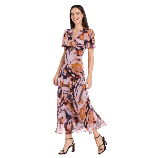 Women R&M Richards Daytime Floral Rhapsody Midi Dress - Boscov's