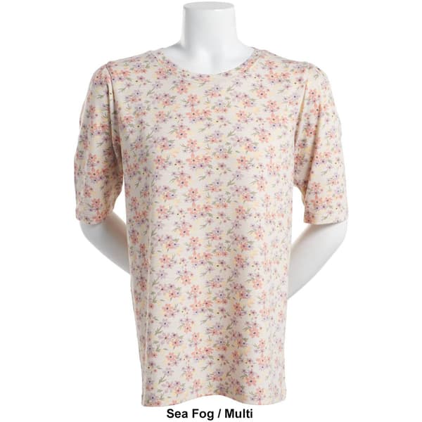 Plus Size Architect® Puff Elbow Sleeve Floral Tee - Boscov's