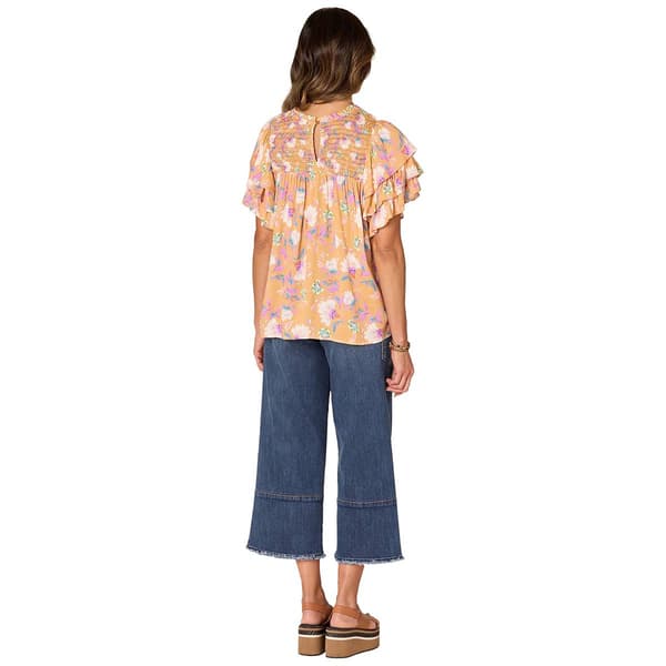Womens Democracy ”ab”solution® Ruffle Sleeve Woven Smock Blouse Boscovs