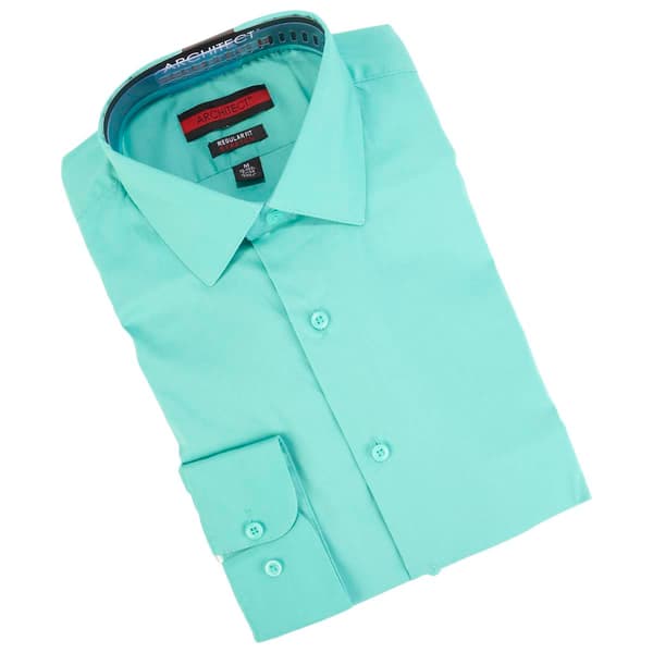 Mens Architect® Fitted Stretch Dress Shirt - Turquoise - Boscov's