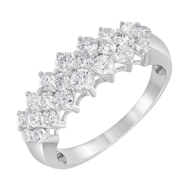 Nova Star® White Gold Multi Row Lab Grown Diamond Ring - Boscov's