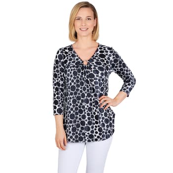 Petite Ruby Rd. Easy Chic Dots Puff Blouse - Boscov's