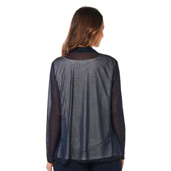 Womens MSK Long Sleeve Sparkle Mesh Jacket - Boscov's