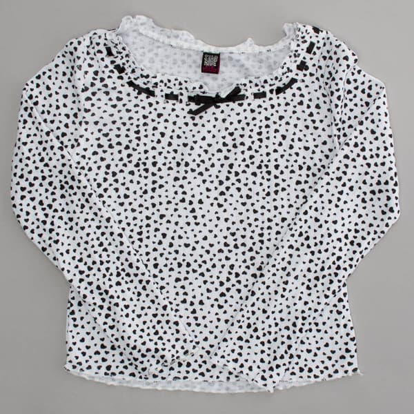 Girls (7-16) Star Ride® Heart Long Sleeve Pointelle Top - Boscov's
