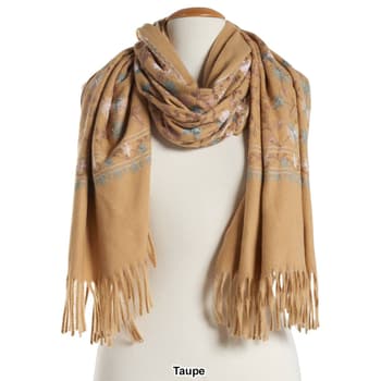 Womens Jessica McClintock Embroidered Floral Scarf - Boscov's