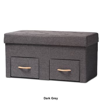 Baxton Studio Gerwin Modern Wood 2-Drawer Storage Ottoman - Boscov's