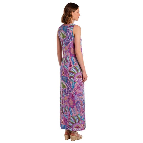 Plus Size MSK Sleeveless Abstract 3 O-Ring Maxi Dress - Boscov's