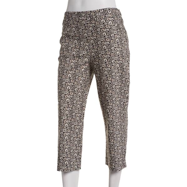 Plus Size Briggs Floral Millennium Welt Pocket Capris - Boscov's