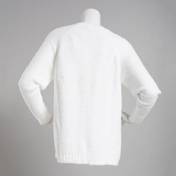 Juniors Poof! Sparkle Reindeer Chenille Crew Neck Sweater - Boscov's