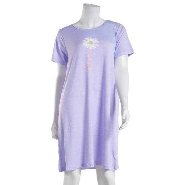Plus Size René Rofé Short Sleeve Daisy Happy Nightshirt - Boscov's