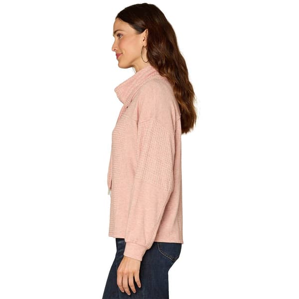 Plus Size Democracy Long Sleeve Drawstring Cowl Neck Top - Boscov's