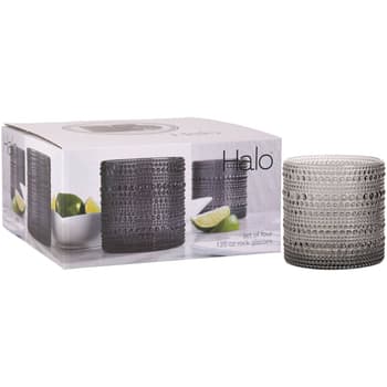 Home Essentials Halo 13oz. Smoke Double Old Fashioned Glasses - Boscov's