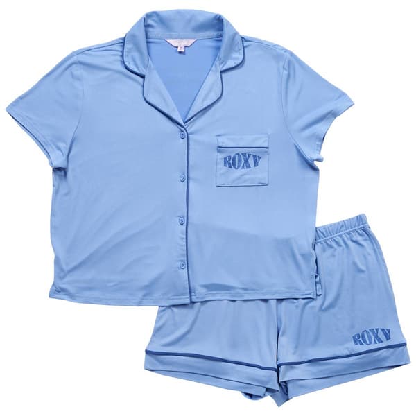 Womens Roxy Short Sleeve Water Based Ink Shorty Pajama Set - Boscov's