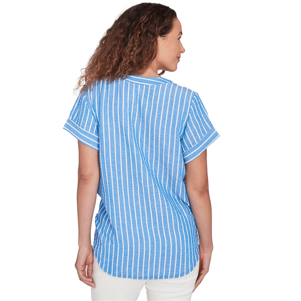 Womens Ruby Rd. Tinted Tides Stripe Embellished Blouse - Boscov's