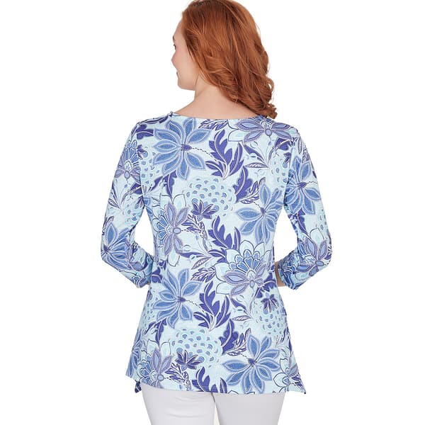 Womens Ruby Rd.Must Haves II Knit Puff Floral Tunic - Boscov's