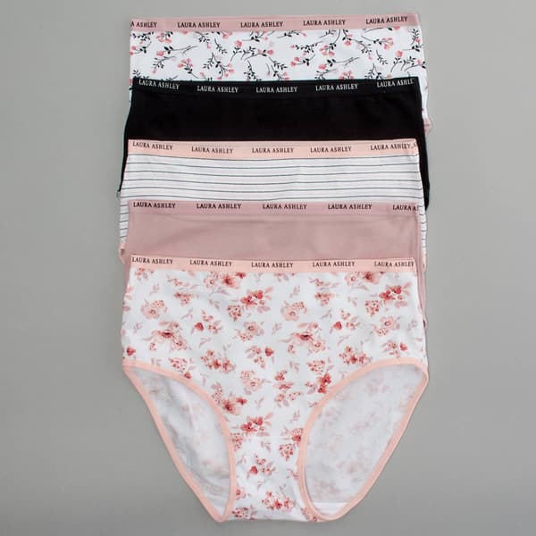 Womens Laura Ashley® 5pk Cotton Briefs Panties LS92215PKLI - Boscov's