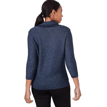 Womens Emaline Wellington 3/4 Sleeve Cowl Neck Sweater - Boscov's