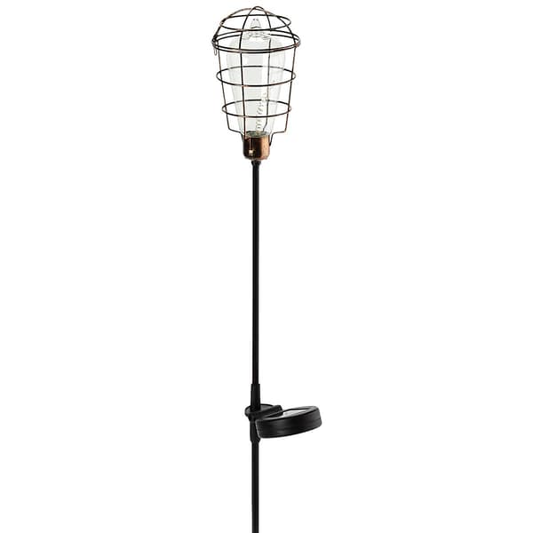 Alpine 34in. Solar Edison Bulb Cage Stake - Boscov's