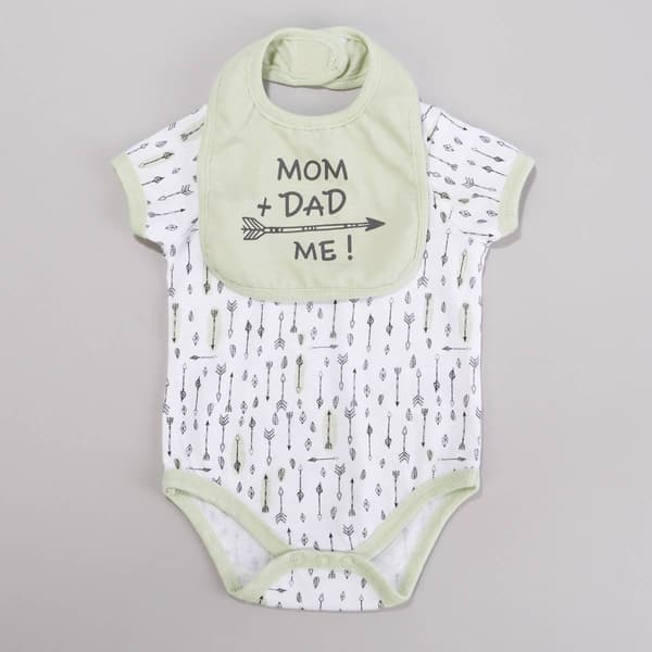 Baby Boy (NB-9M) Mini Hop Mom Dad & Me Arrow Bodysuit & Bib - Boscov's
