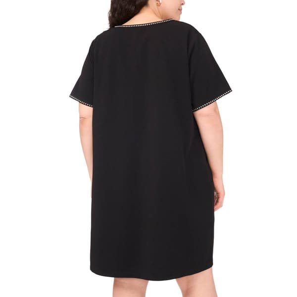 Plus Size MSK Short Sleeve Crepe Stud Shift Dress - Boscov's