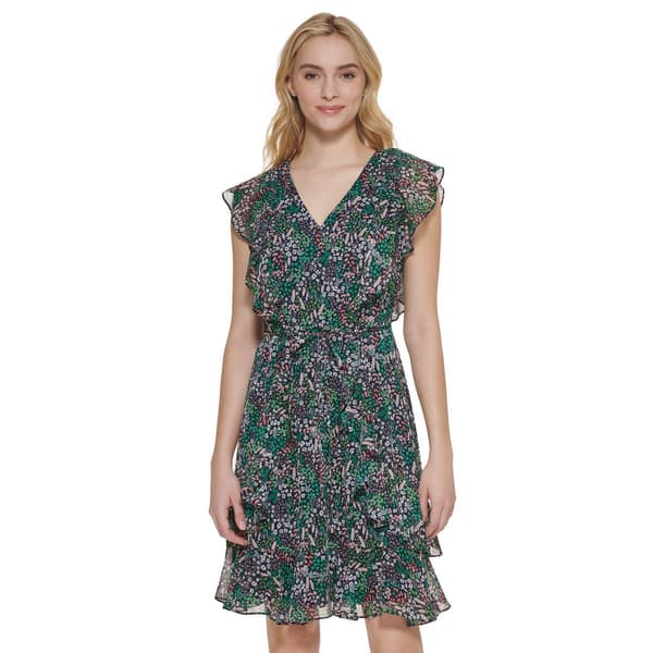 Womens Tommy Hilfiger Floral Cap Sleeve Fit And Flare Dress Boscovs