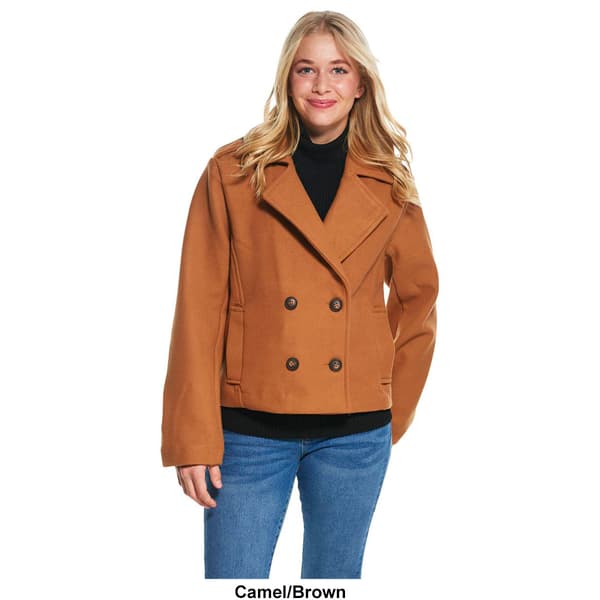 Juniors Love Tree Solid Cropped Peacoat - Boscov's