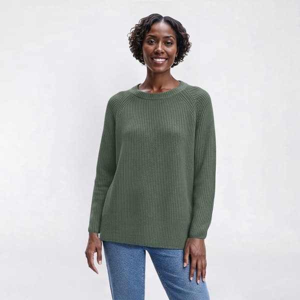 Petite Hasting & Smith Long Sleeve Raglan Crew Neck Solid Sweater ...