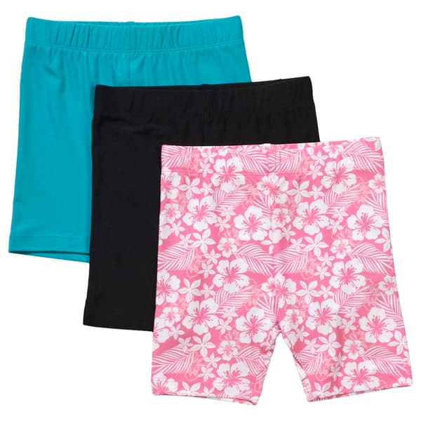 Girls (4-6x) Star Ride® 3pk. Floral & Solid Bike Shorts - Boscov's