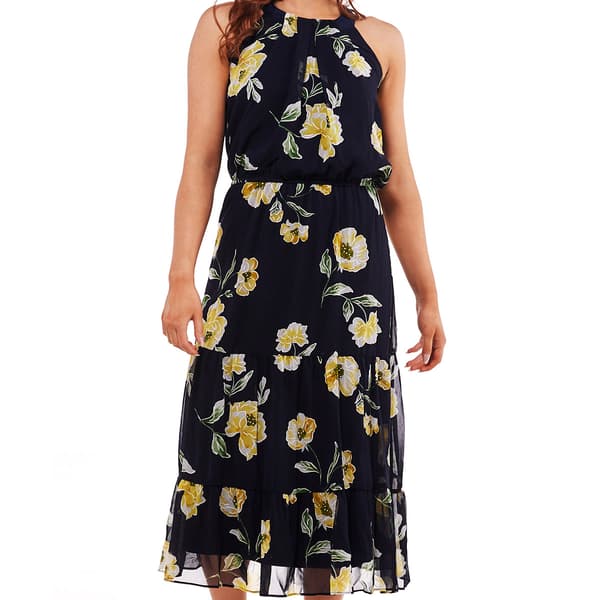Womens Robbie Bee Sleeveless Halter Neck Floral Blouson Dress - Boscov's