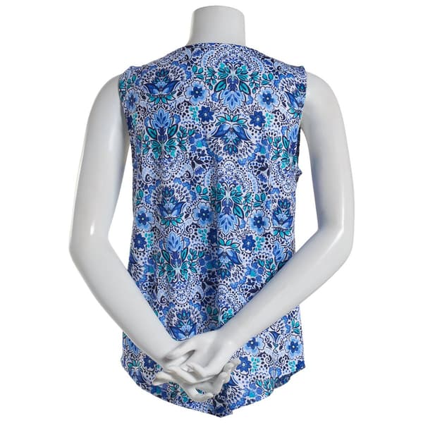 Plus Size Emily Daniels Cutout Neck Folklore Floral Blouse - Boscov's