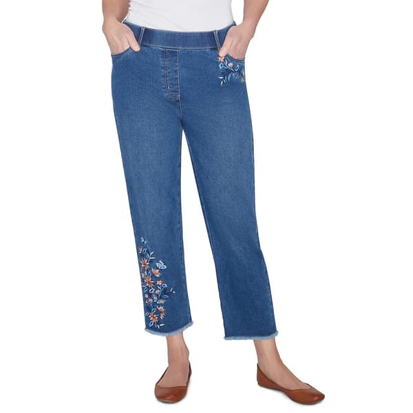 Womens Alfred Dunner Scottsdale Embroidered Fringe Jeans - Boscov's