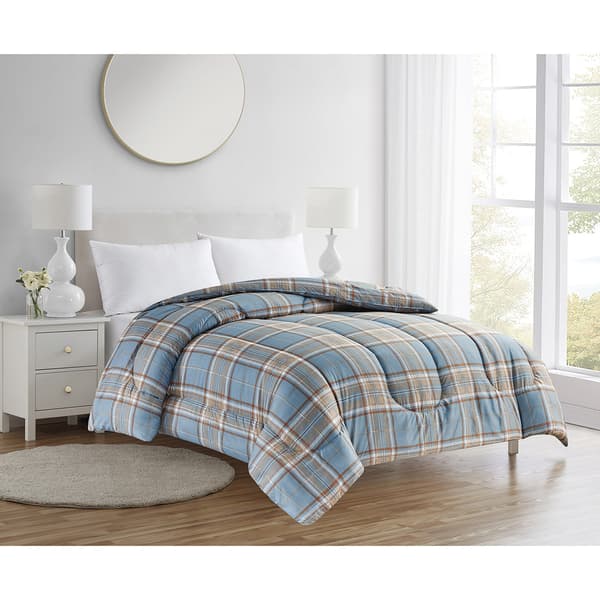 Ashley Cooper™ Sky Plaid Reversible Comforter - Boscov's