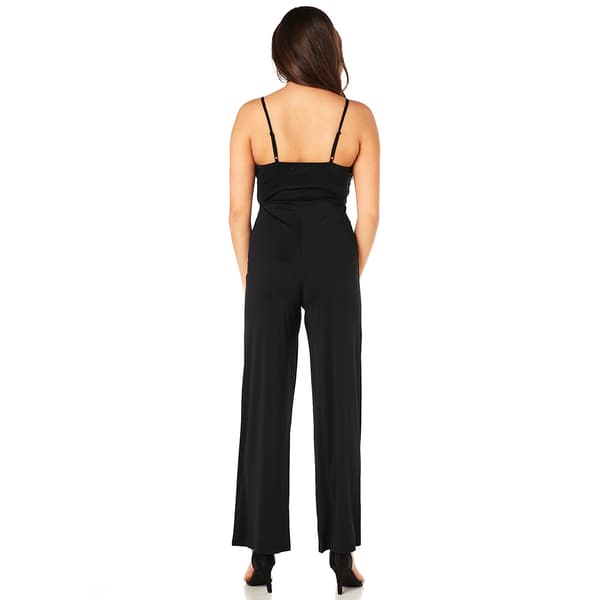 Juniors Almost Famous™ Sleeveless Solid Drape Neck Jumpsuit - Boscov's