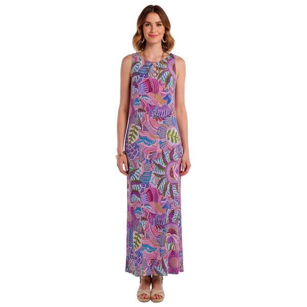 Plus Size MSK Sleeveless Abstract 3 O-Ring Maxi Dress - Boscov's