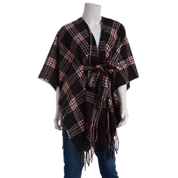 Womens Nine West Twill Plaid Belted Cape - Boscov's