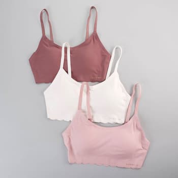 Womens Danskin 3pk. Brushed Microfiber Bralettes DS6620-3PKC - Boscov's