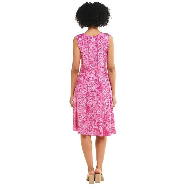 Plus Size Sami & Jo 2 Ring Lattice Neck Floral A-Line Dress - Boscov's