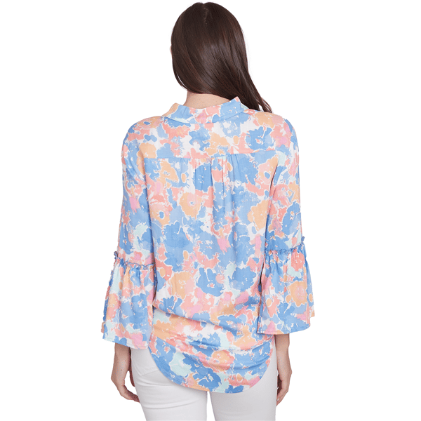 Womens Ruby Rd. Watercolor Dreams Floral Button Down Blouse - Boscov's